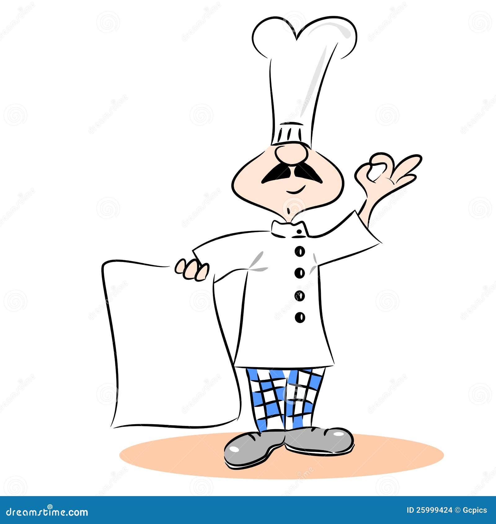 A proud cartoon chef stock vector. Illustration of occupation - 25999424