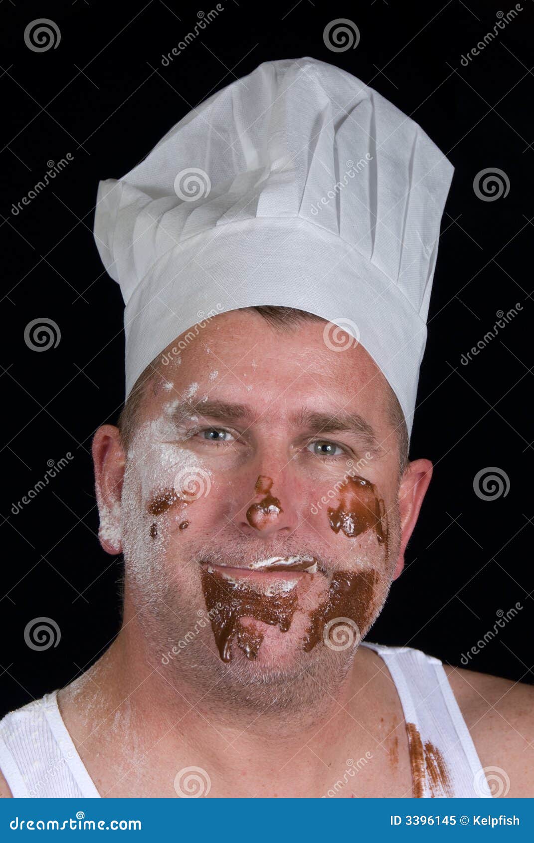 Proud chef stock image. Image of vanilla, catering, dirty - 3396145