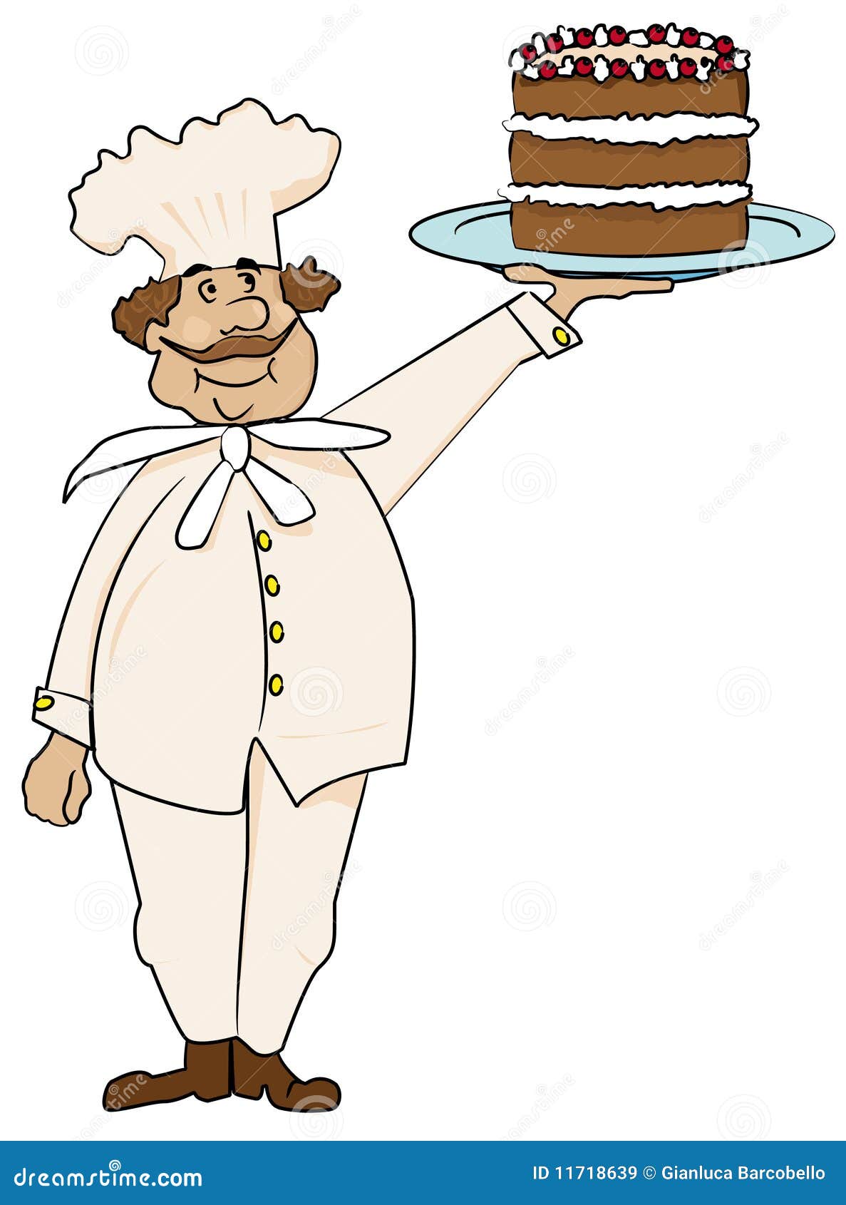 The proud cook stock vector. Illustration of commercial - 11718639
