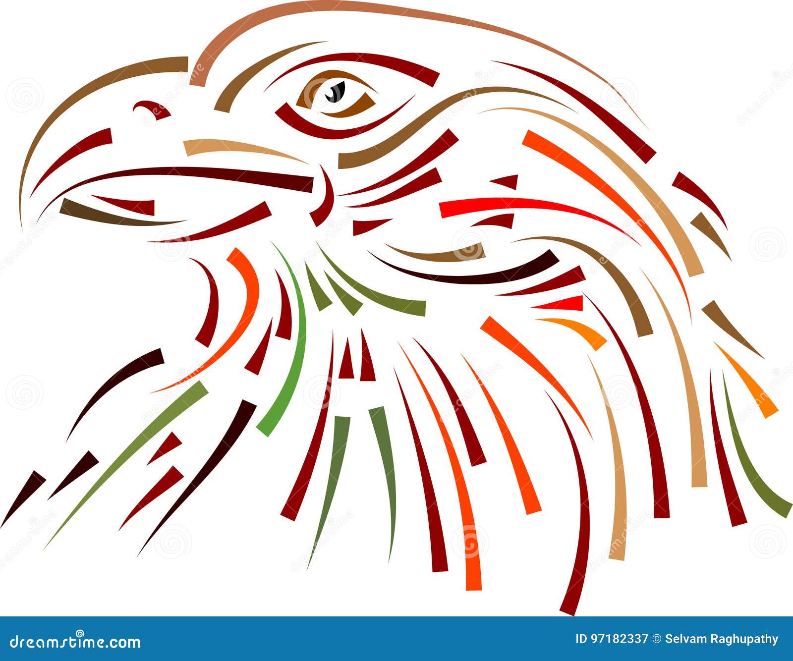 A proud eagle stock vector. Illustration of predator - 97182337