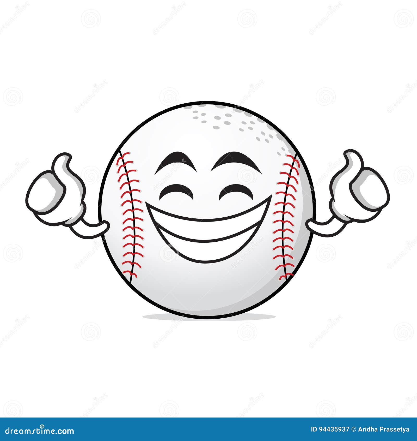 Proud Face Baseball Cartoon Character Stock Vector - Illustration of ...