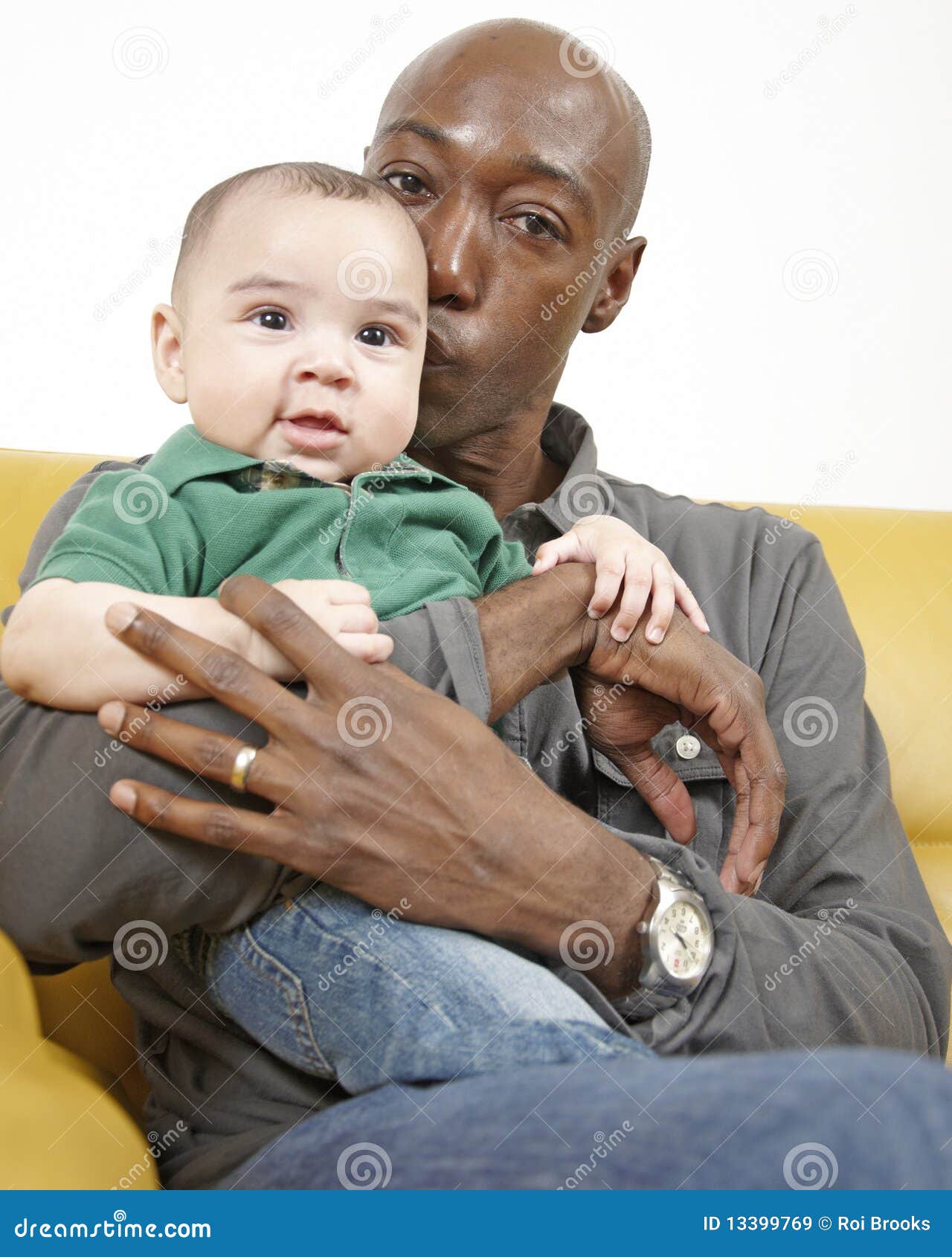 Proud father stock image. Image of couch, hands, male - 13399769