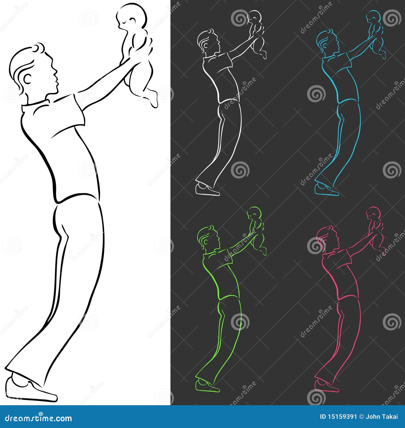 Proud Father stock vector. Illustration of happiness - 15159391