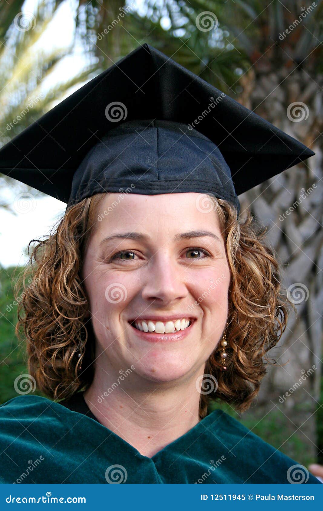 Proud Female Graduate stock image. Image of smiling, education - 12511945