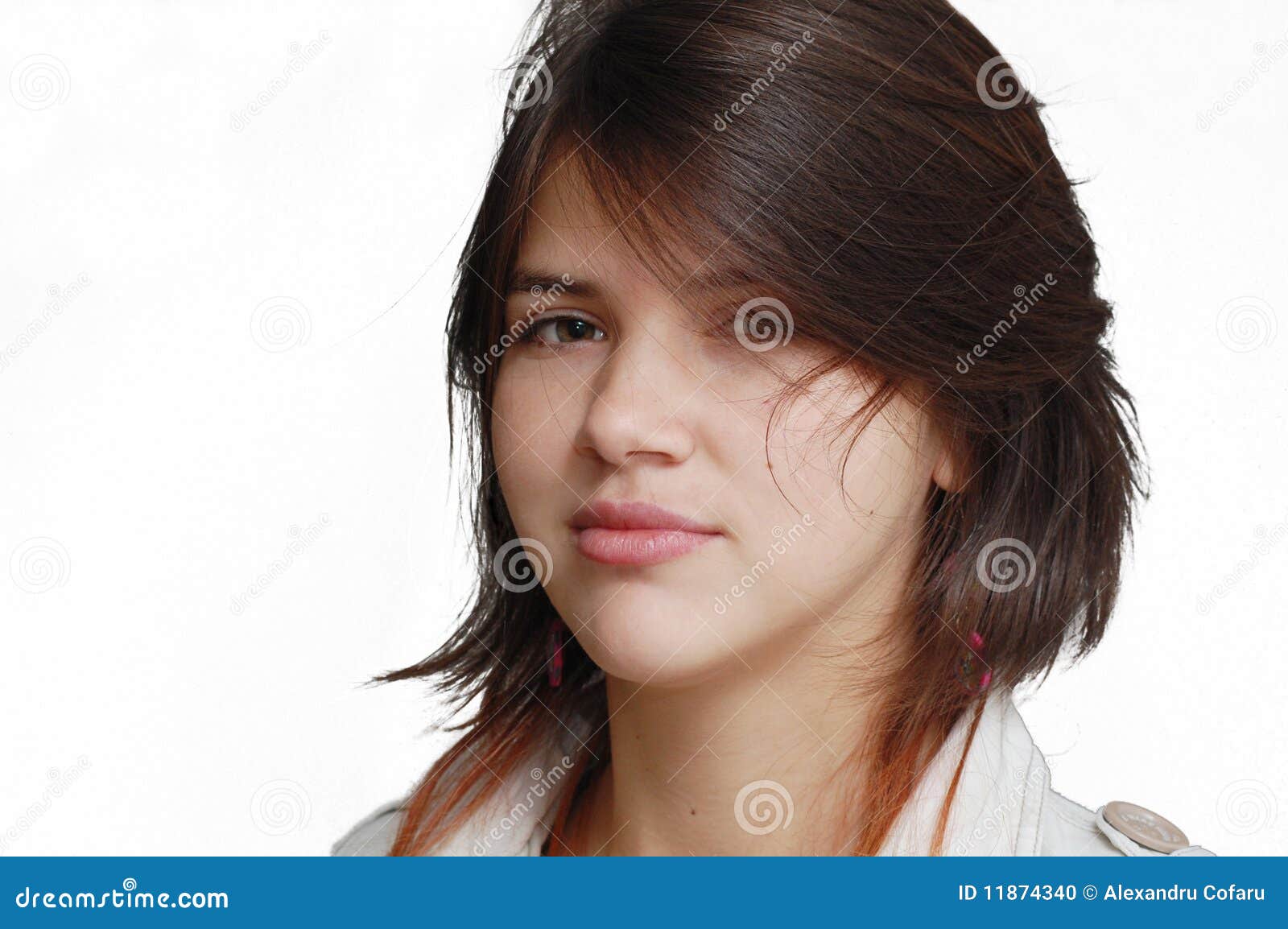 Proud Girl stock photo. Image of lady, smile, white, expression - 11874340