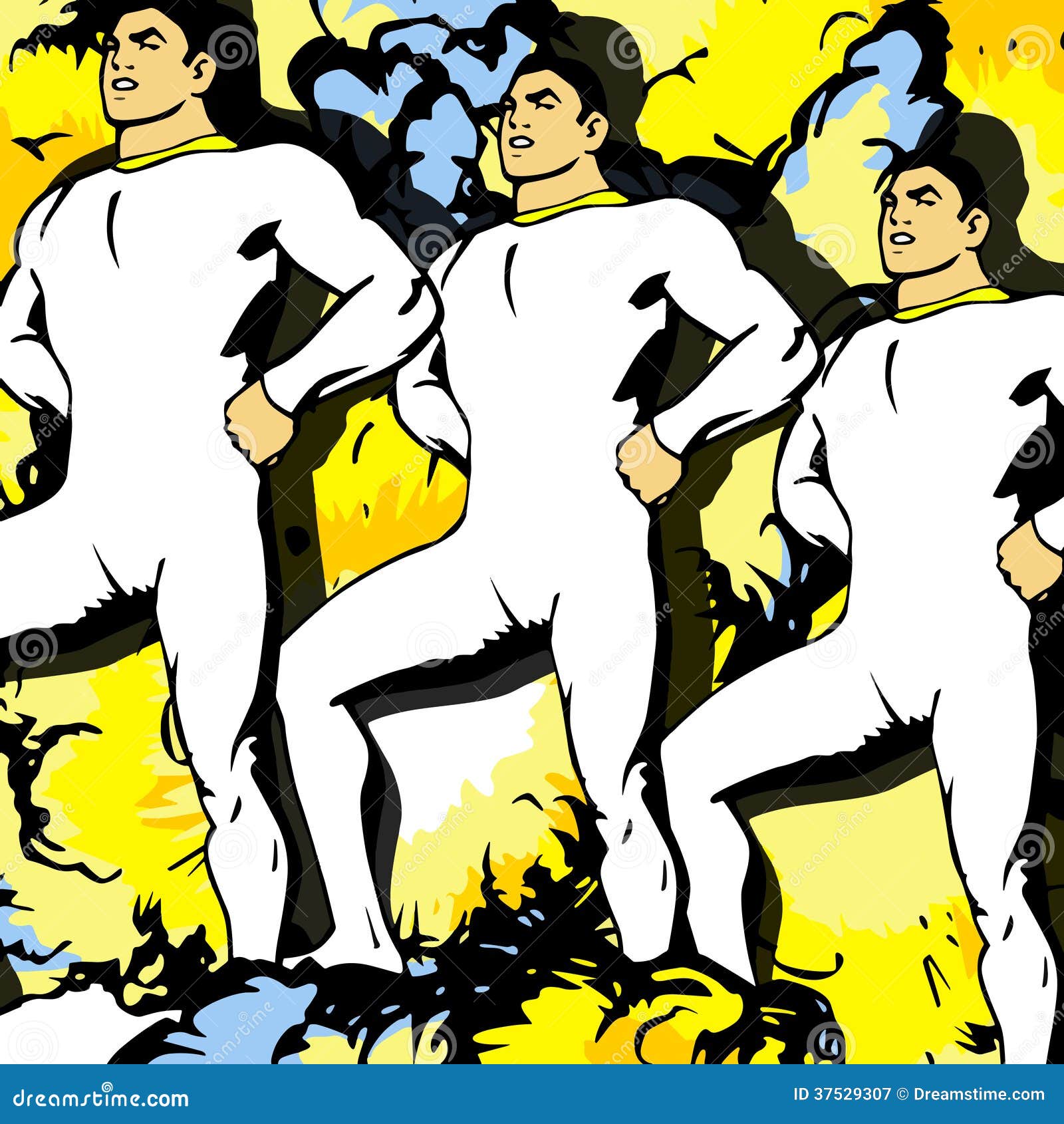 Proud Guys With Explosion Background Stock Vector - Illustration of ...