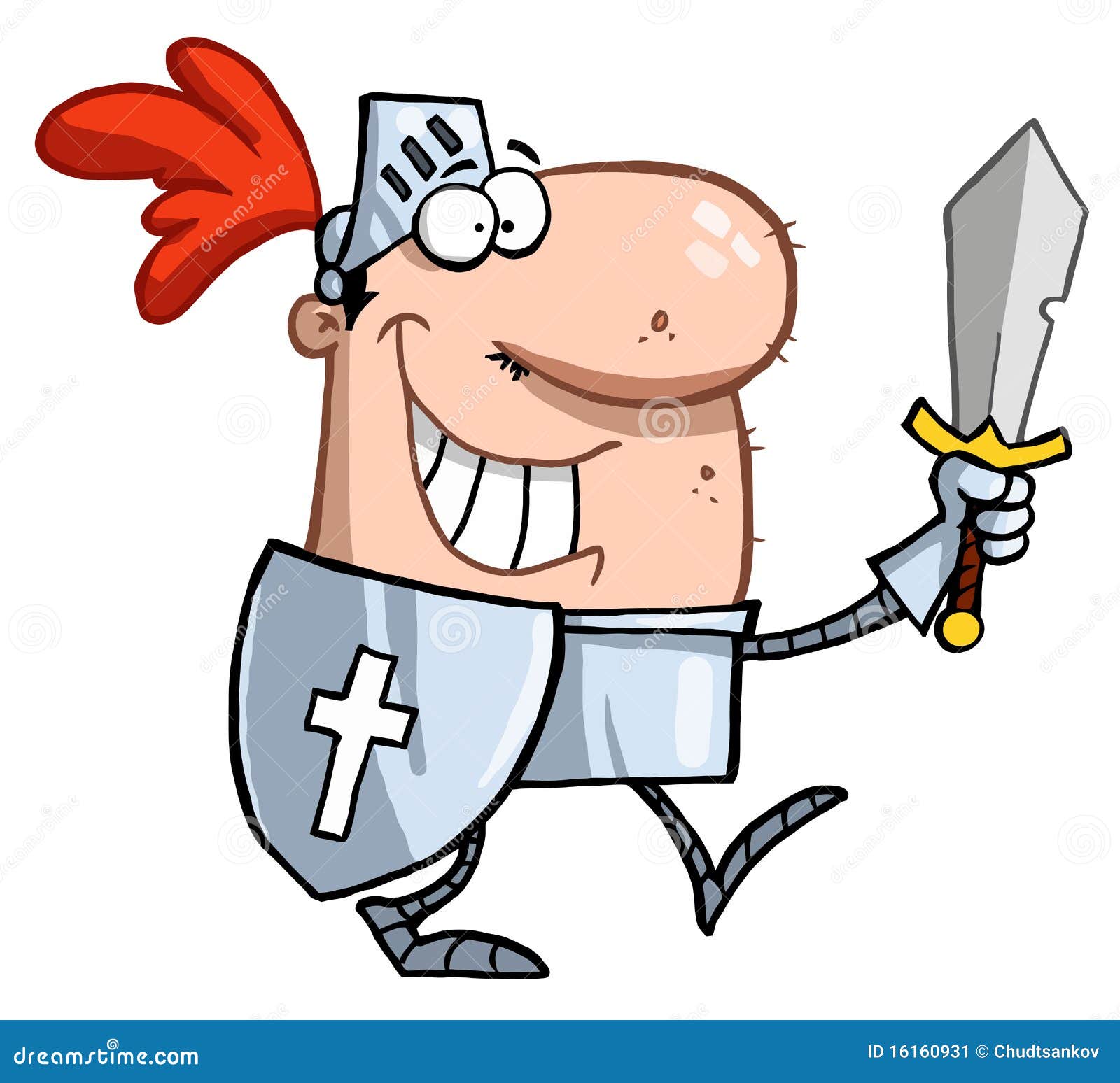Proud Knight Walking Tall in His Armor Stock Vector - Illustration of ...