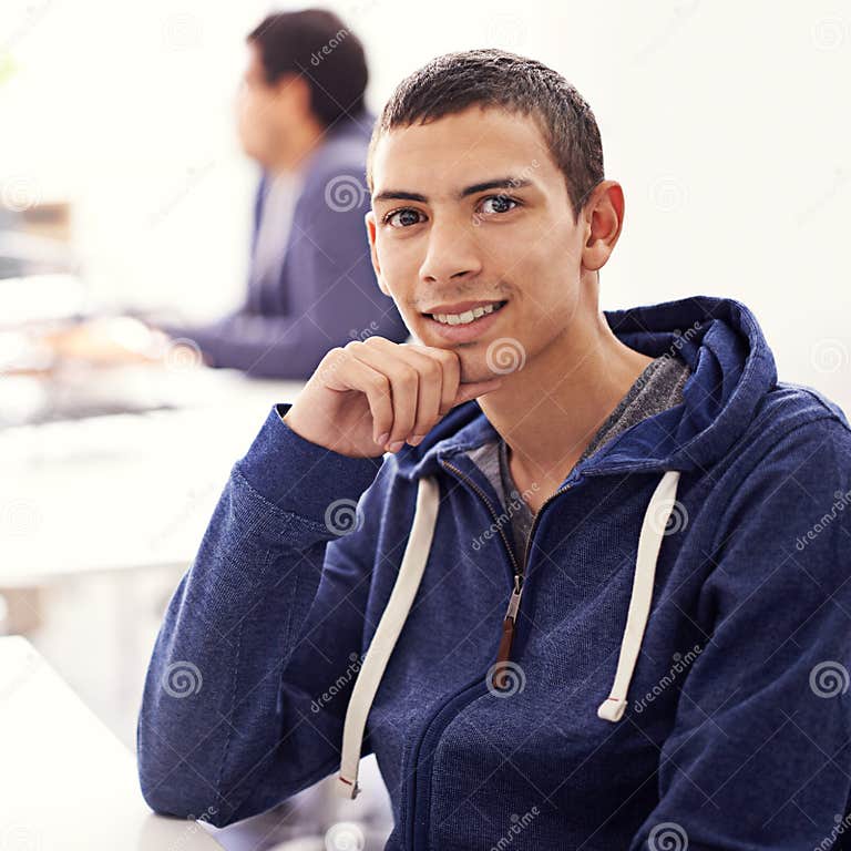 Proud, Man and Portrait in Coding Workspace for Web Development ...