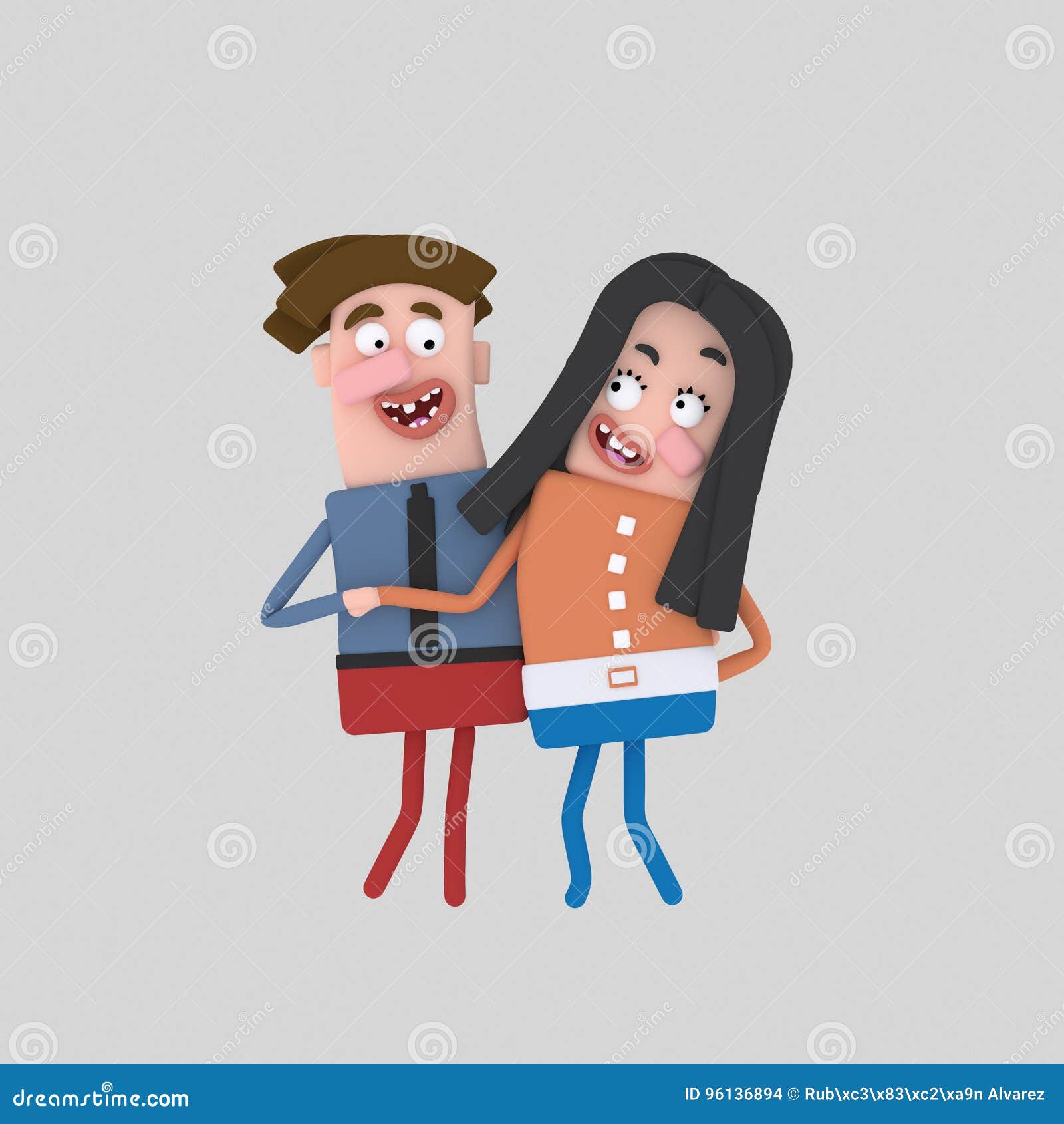 Proud Parents Standing With Son. Happy Smiling Cartoon Character Vector ...