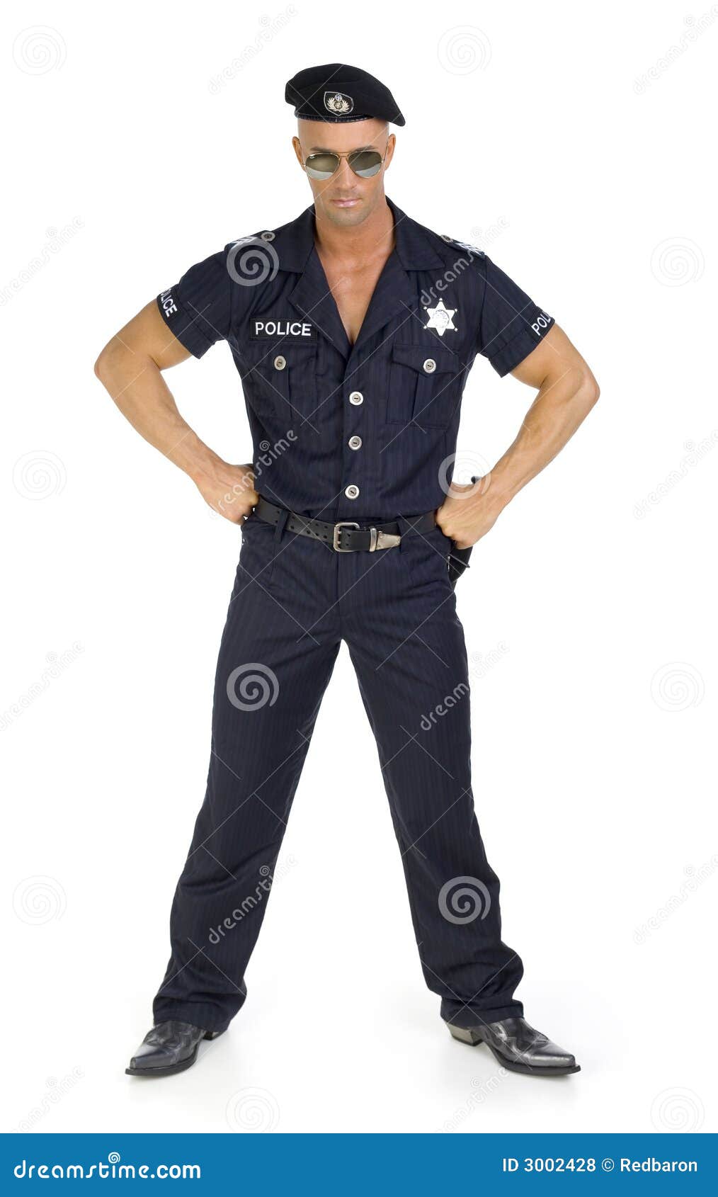Proud policeman stock photo. Image of brawn, handsome - 3002428