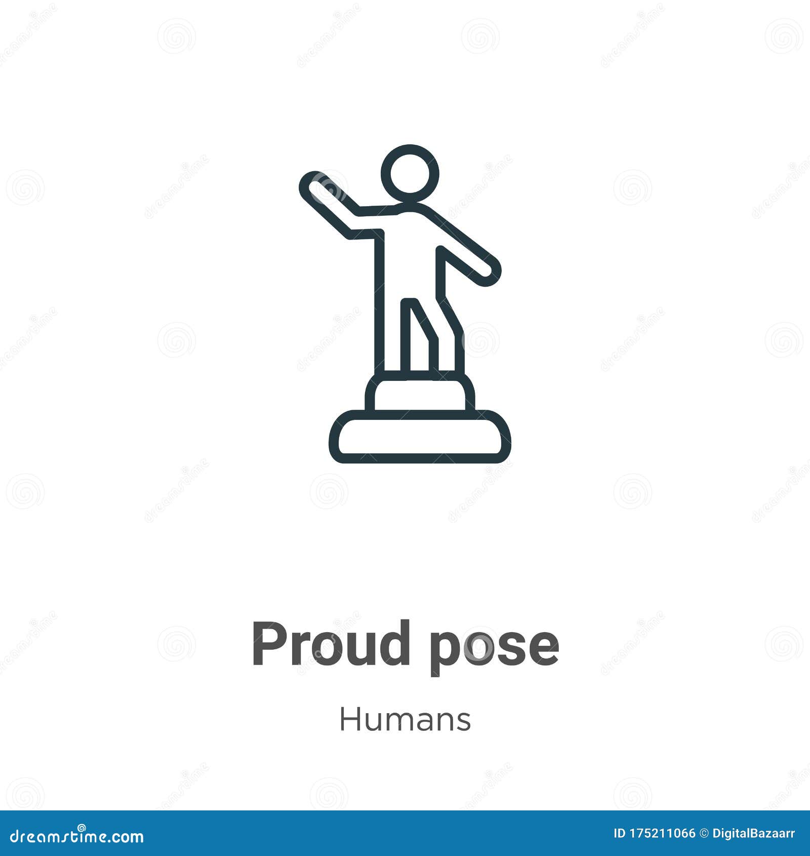Proud Pose Vector Icon Isolated On Transparent Background, Linear Proud ...