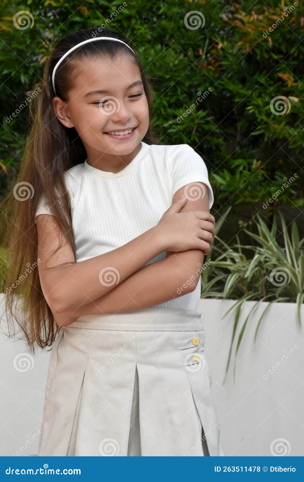 A Proud Pretty Female Kid Standing Stock Photo - Image of greatest ...