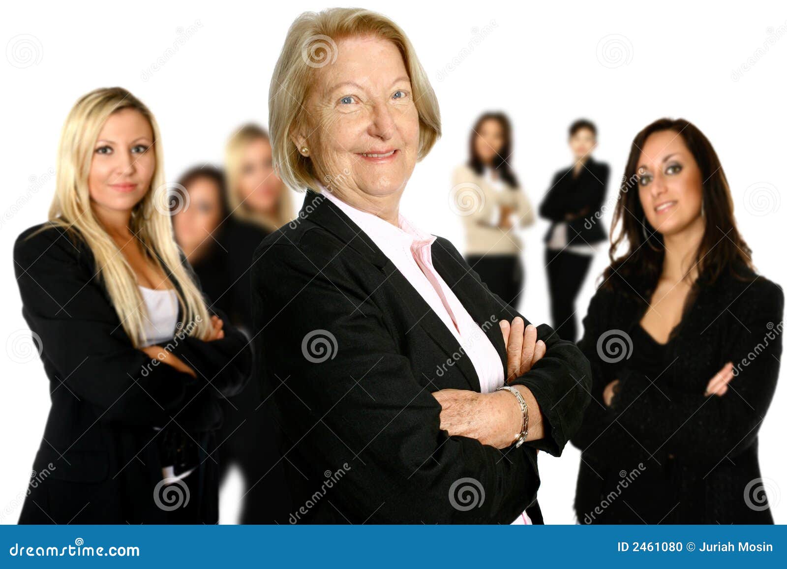 Proud Senior Leader with Group Stock Photo - Image of executive, girl ...