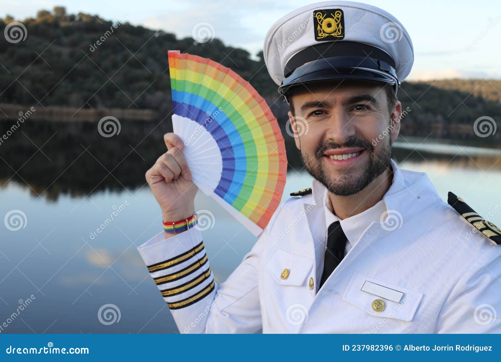 Proud Ship Captain Representing Diversity Stock Photo - Image of colors ...