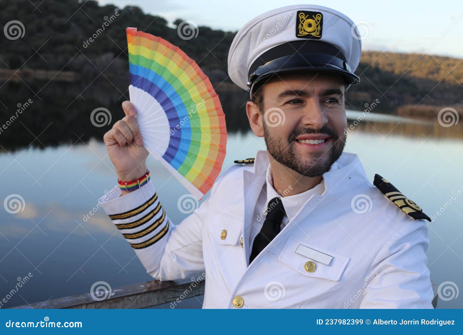 Proud Ship Captain Representing Diversity Stock Image - Image of ...