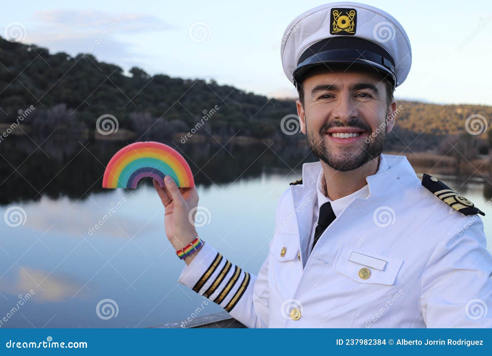 Proud Ship Captain Representing Diversity Stock Photo - Image of boat ...