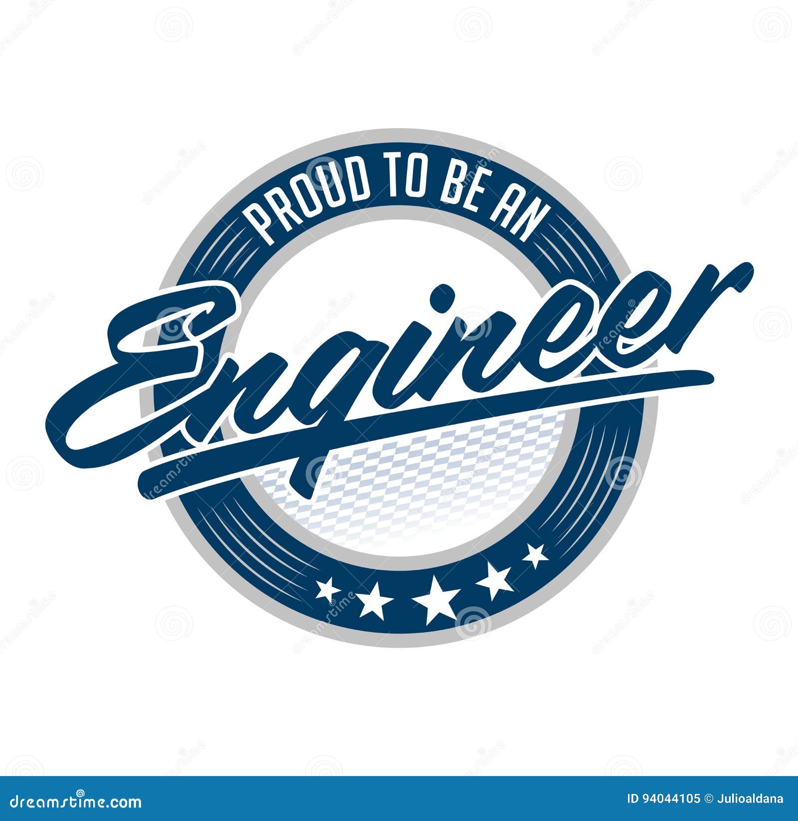 Proud To Be Engineer Vector Emblem Design Stock Vector - Illustration ...