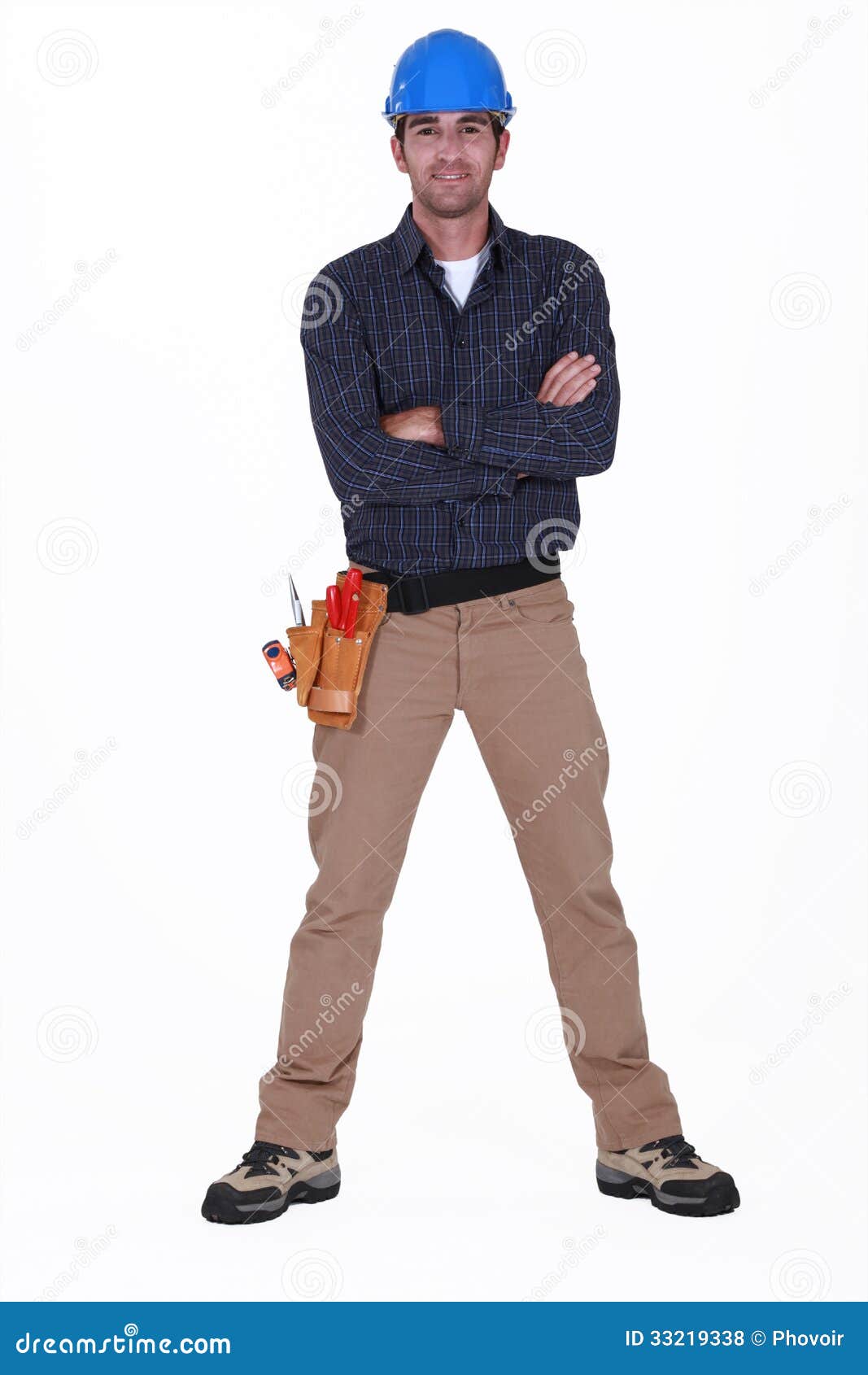 Proud tradesman stock photo. Image of builder, confidence - 33219338