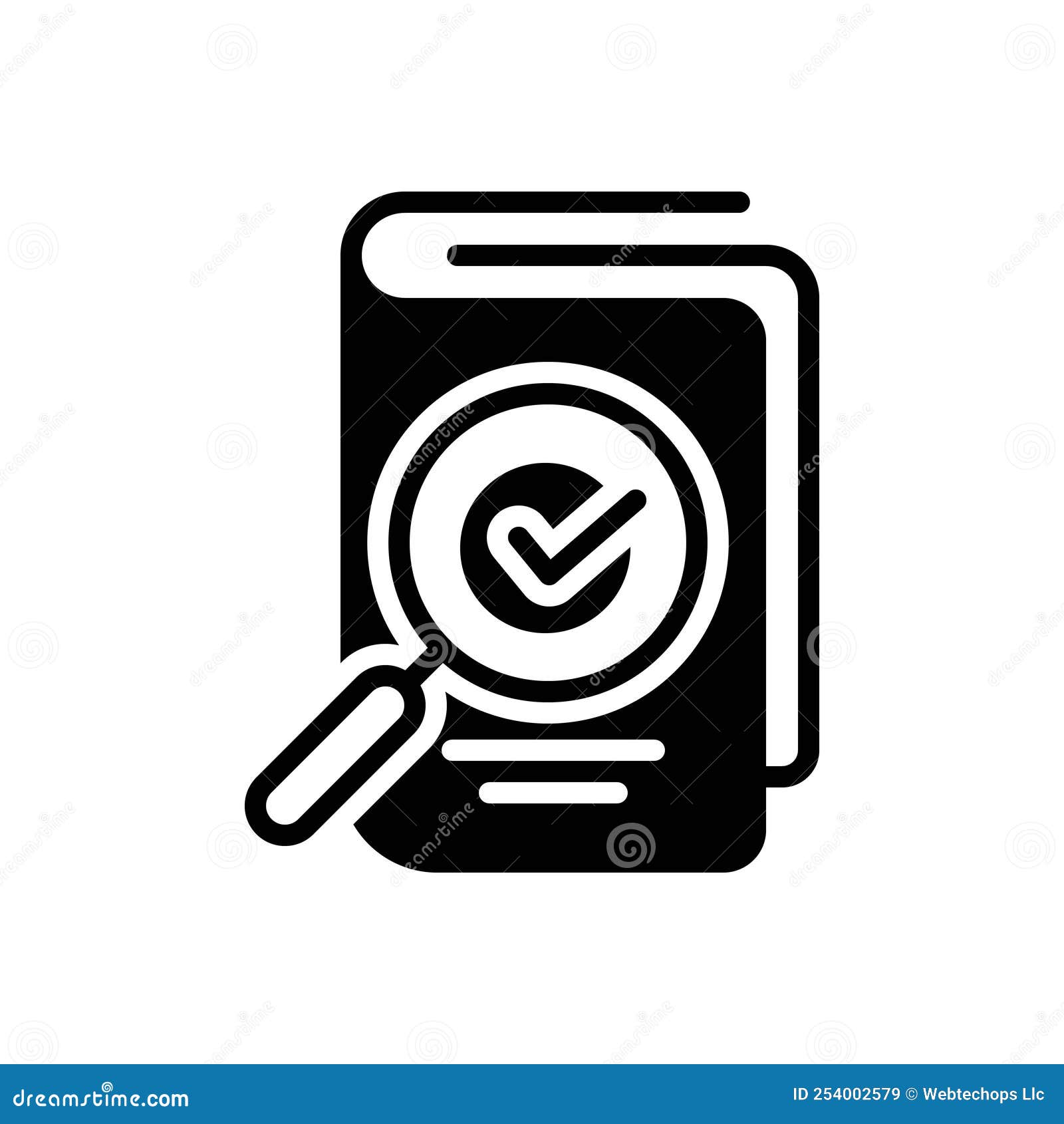 Black Solid Icon for Prove, Confirm and Complete Stock Illustration ...