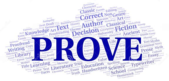 Prove Typography Word Cloud Create with the Text only Stock ...