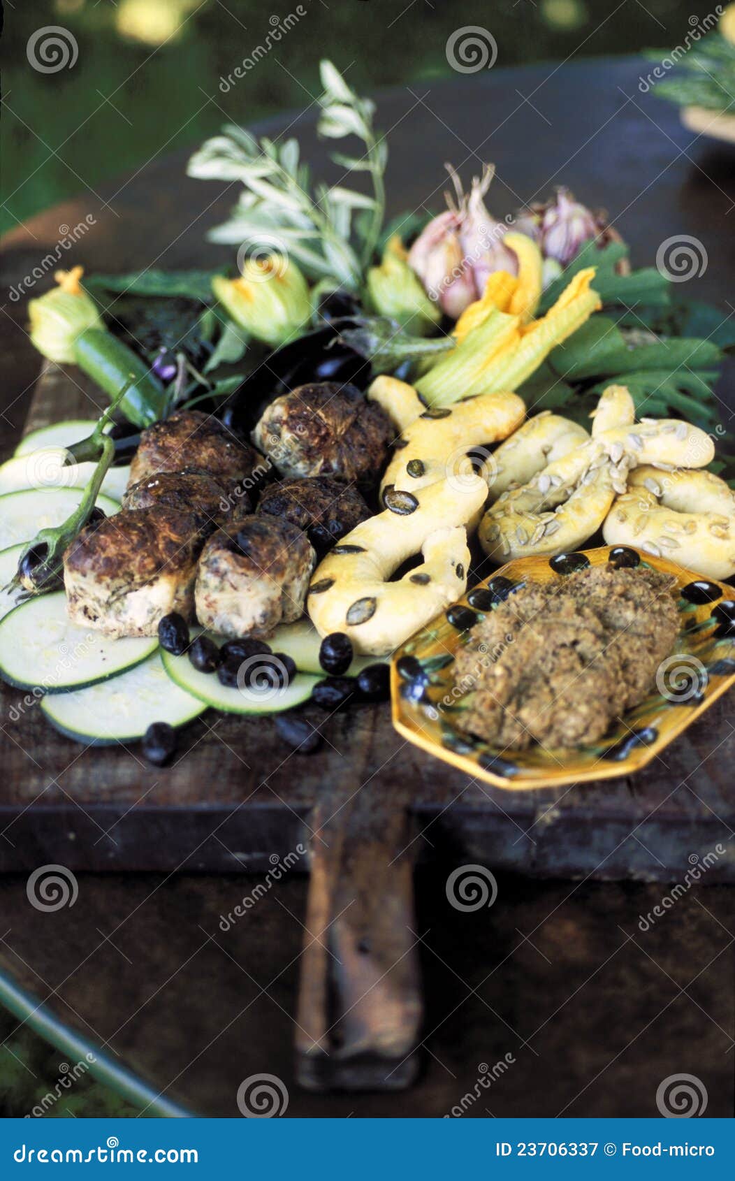 Proven?al Food on a Table Outdoors Stock Image - Image of vegetable ...