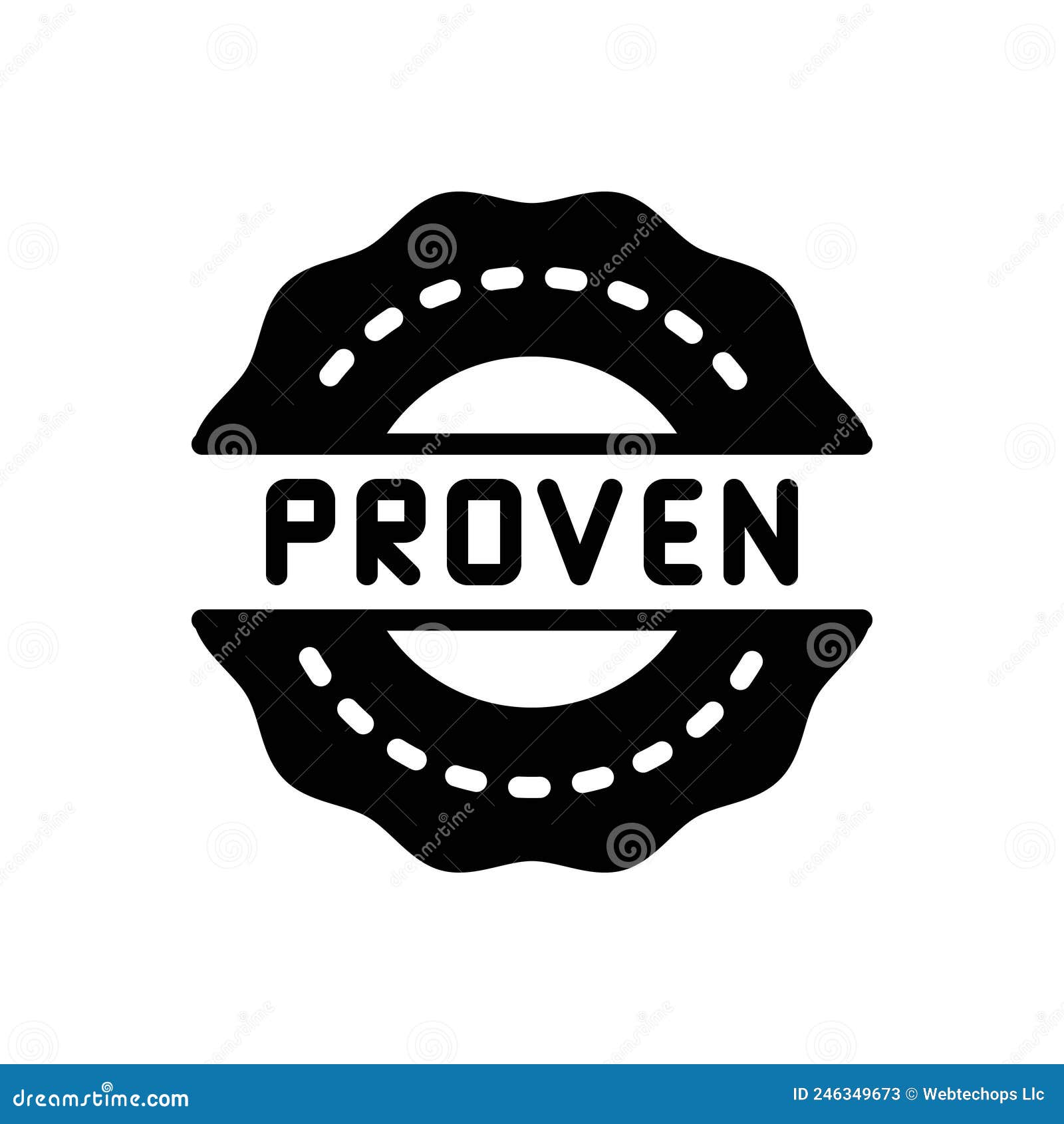 Black Solid Icon for Proven, Approve and Certificate Stock Vector ...