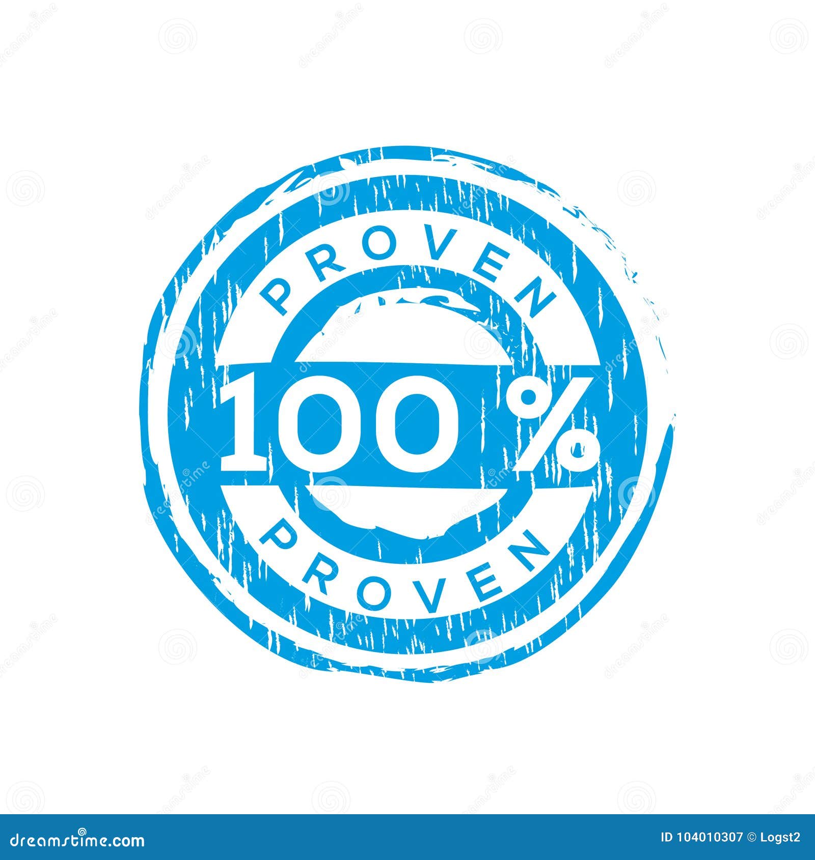 100 Proven Vector Rubber Stamp Stock Vector - Illustration of design ...