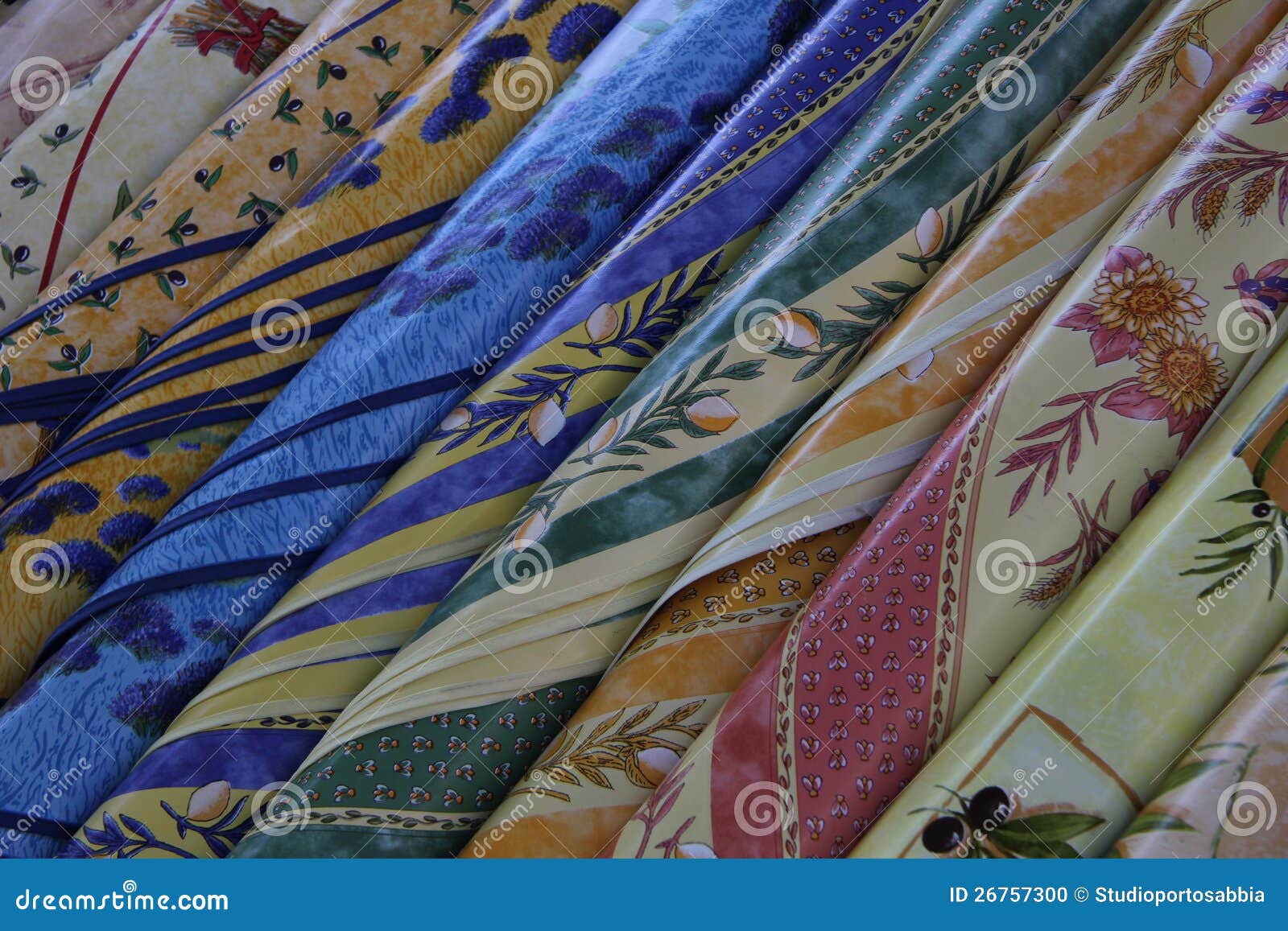 Provencal fabrics stock photo. Image of sale, colorful - 26757300