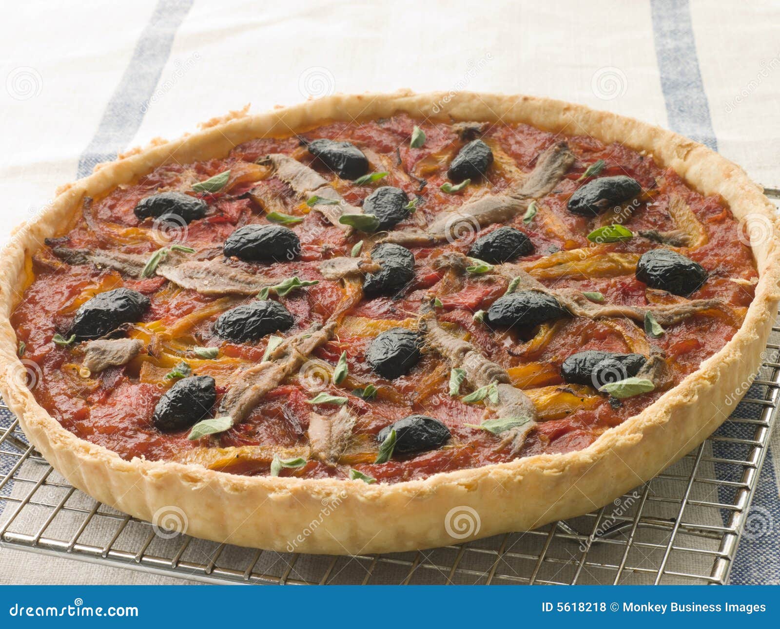 Provencale Tart on a Cooling Rack Stock Photo - Image of horizontal ...