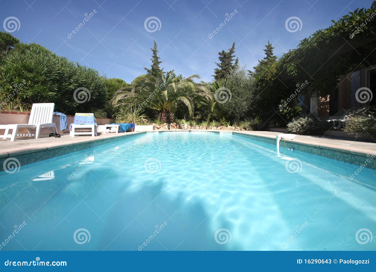 Provence swimmingpool stock image. Image of open, grass - 16290643