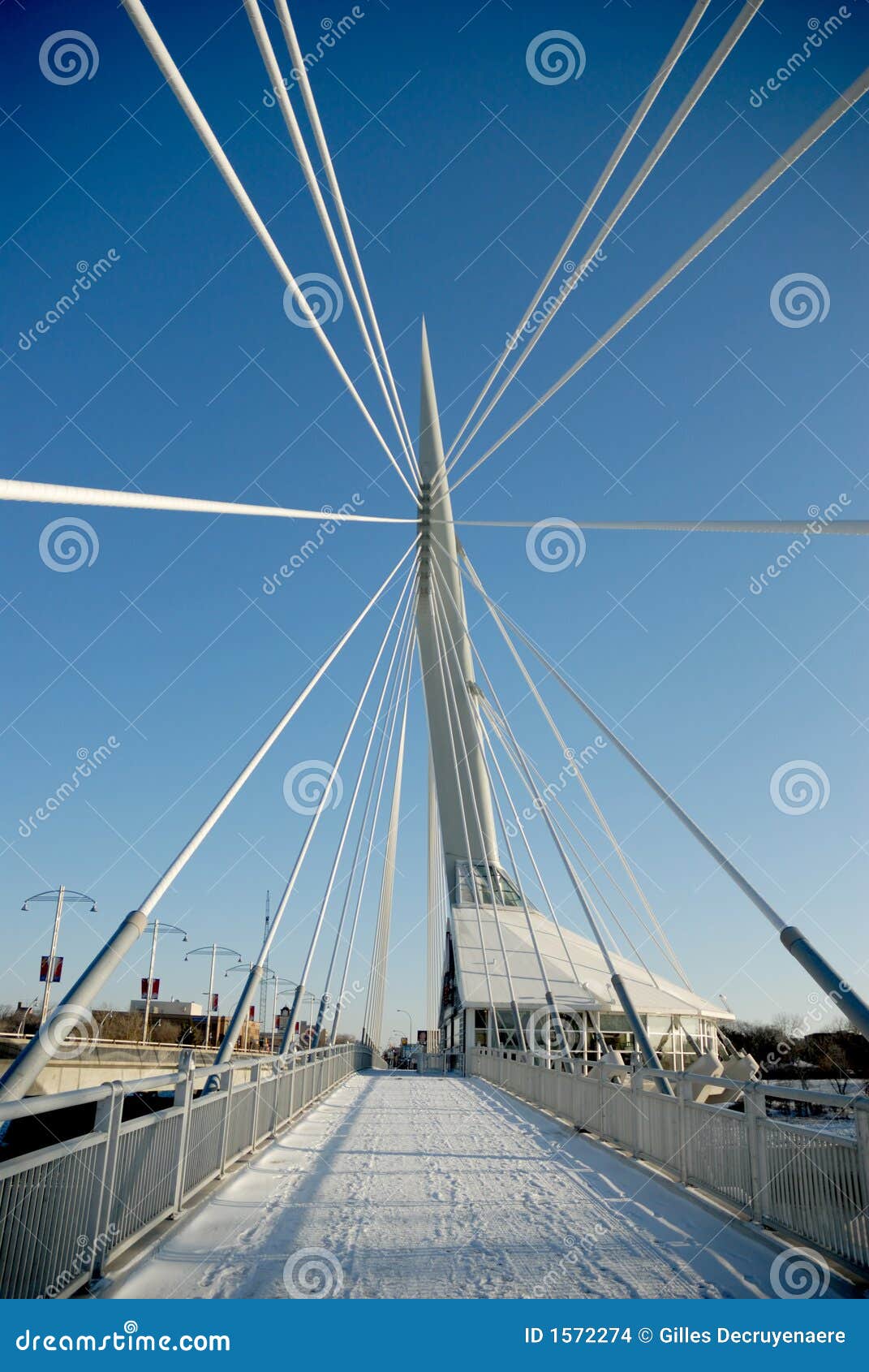 Provencher Bridge Winter stock photo. Image of winnipeg - 1572274