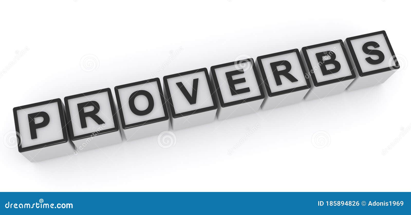 Proverbs Word Blocks Stock Photo | CartoonDealer.com #185894826