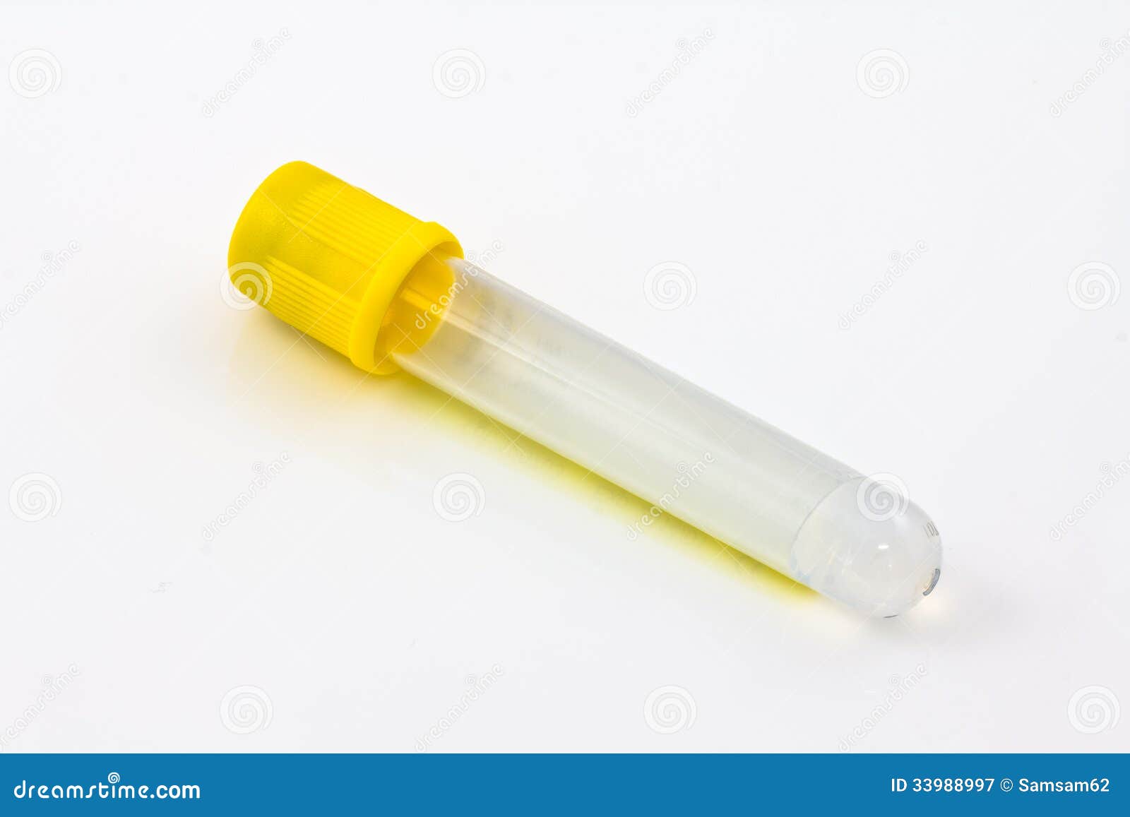 Provetta Con La Spina Gialla Immagine Stock - Immagine di vetro, medico ...