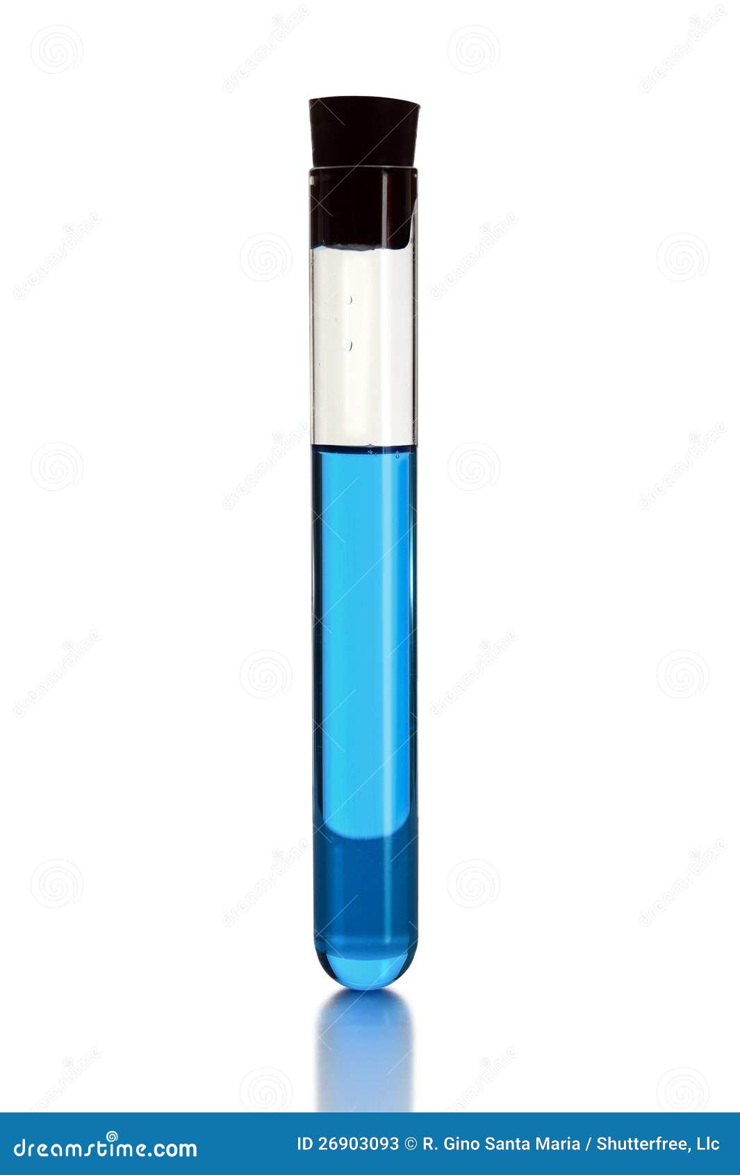 Provetta con liquido blu immagine stock. Immagine di laboratorio - 26903093