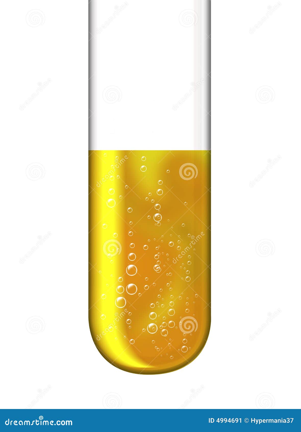 Provetta Con Liquido E Le Bolle Gialli Illustrazione di Stock ...