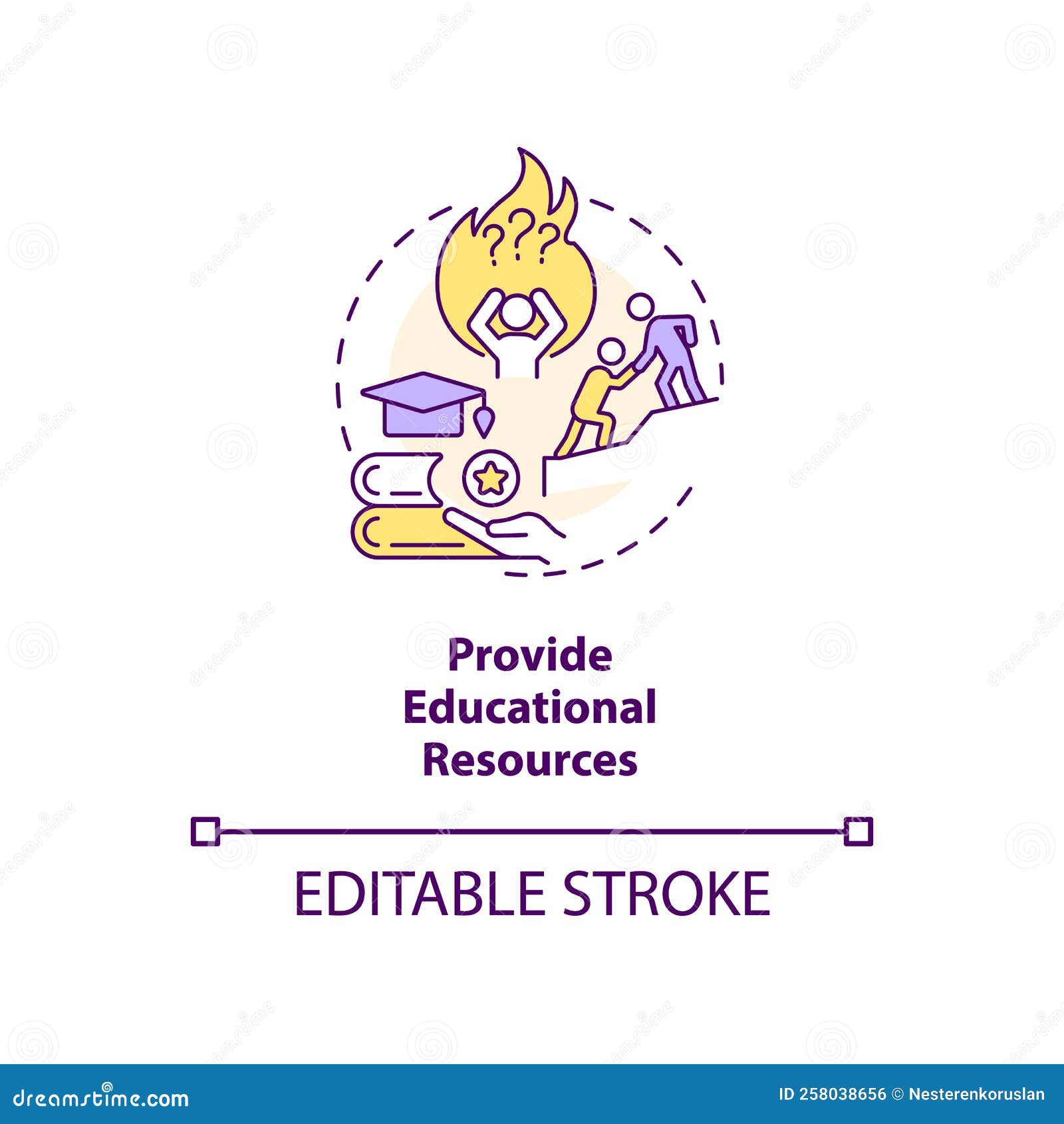 Provide Educational Resources Concept Icon Stock Vector - Illustration ...