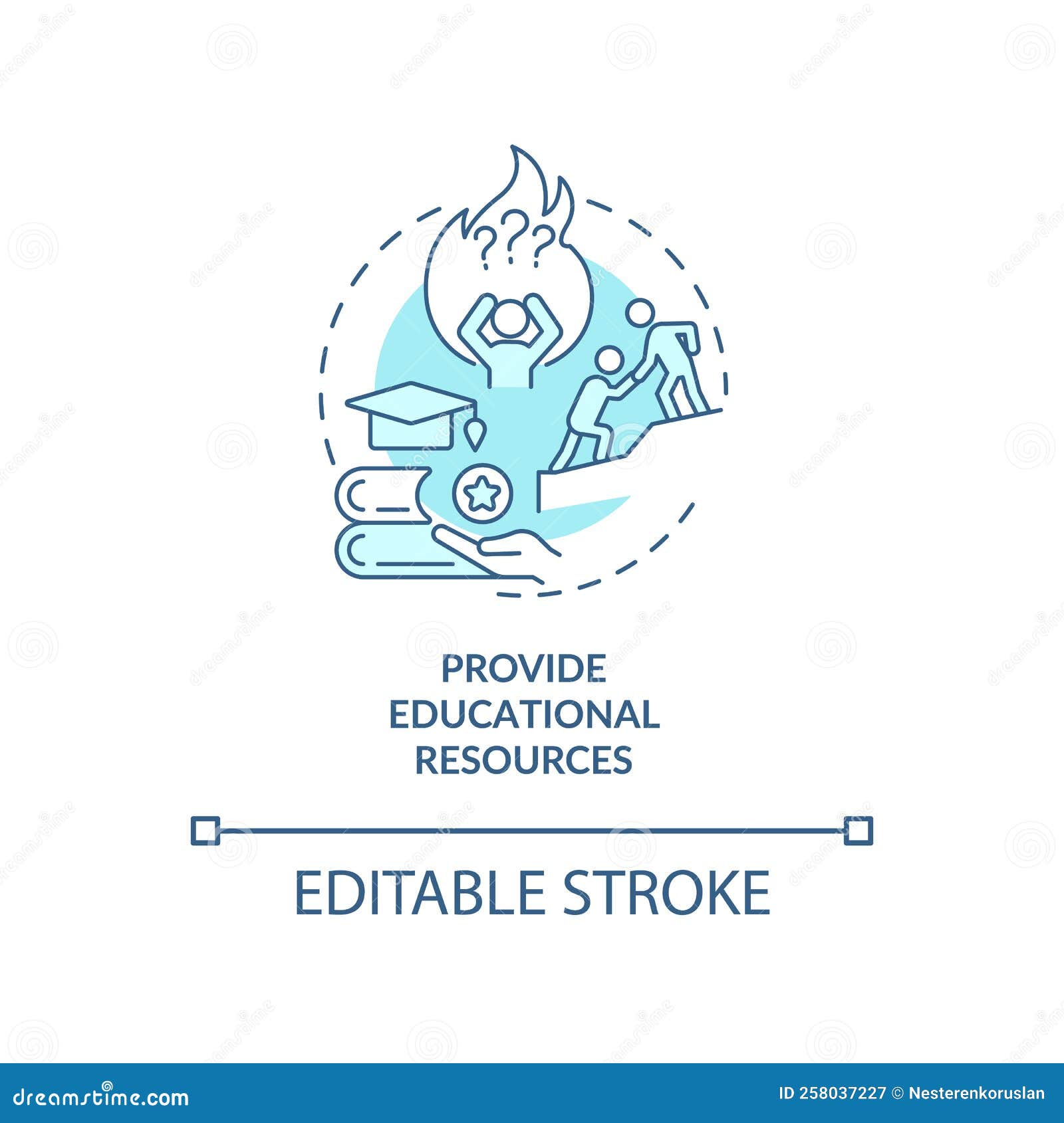 Provide Employees Training Blue Concept Icon Stock Vector ...