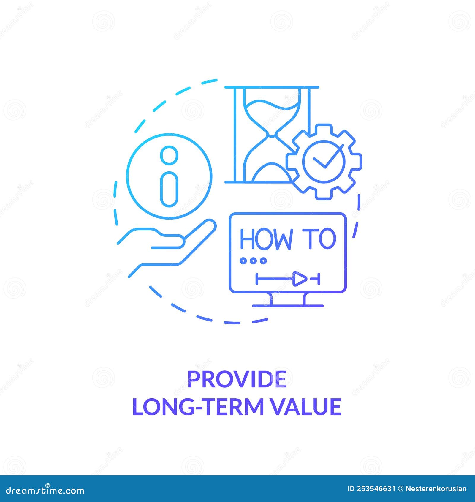 Provide Long Term Value Blue Gradient Concept Icon Stock Vector ... Provide Long Term Value Blue Gradient Concept Icon Stock Vector ...