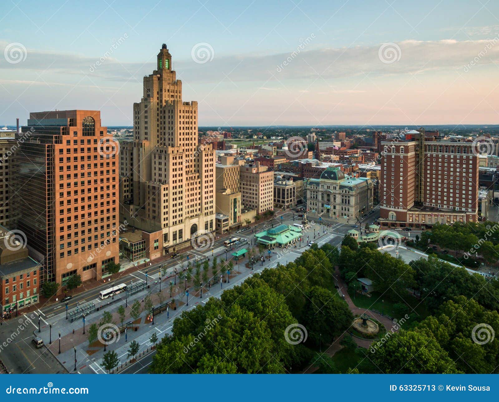 Providence Rhode Island Downtown Stock Image - Image of transportation ...