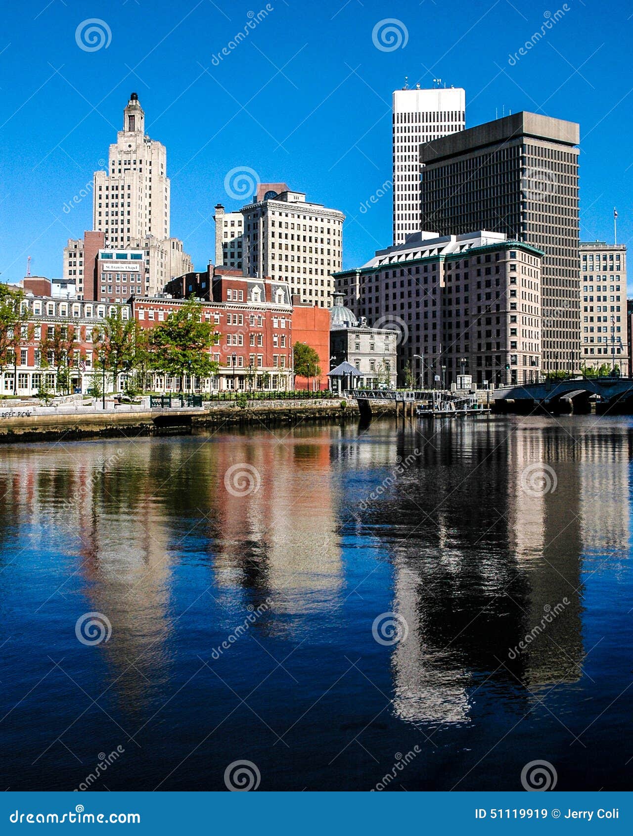 Providence, Rhode Island Skyline. Editorial Stock Image - Image of ...