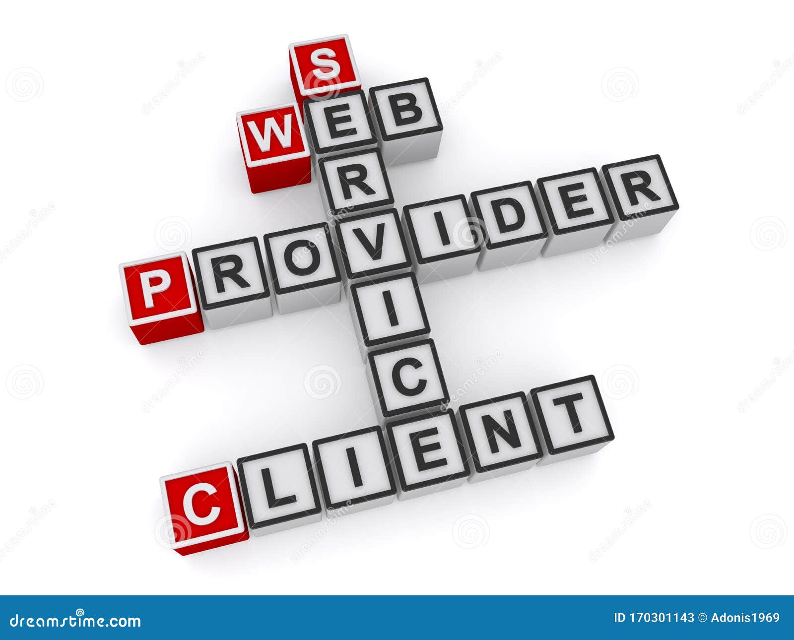 Provider Web Service Client on White Stock Illustration - Illustration ...