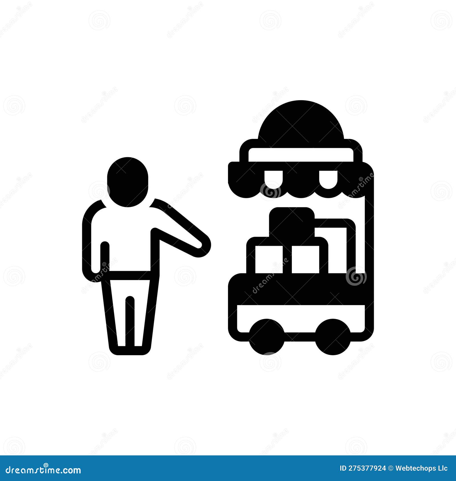 Black Solid Icon for Providers, Supplier and Product Stock Vector ...