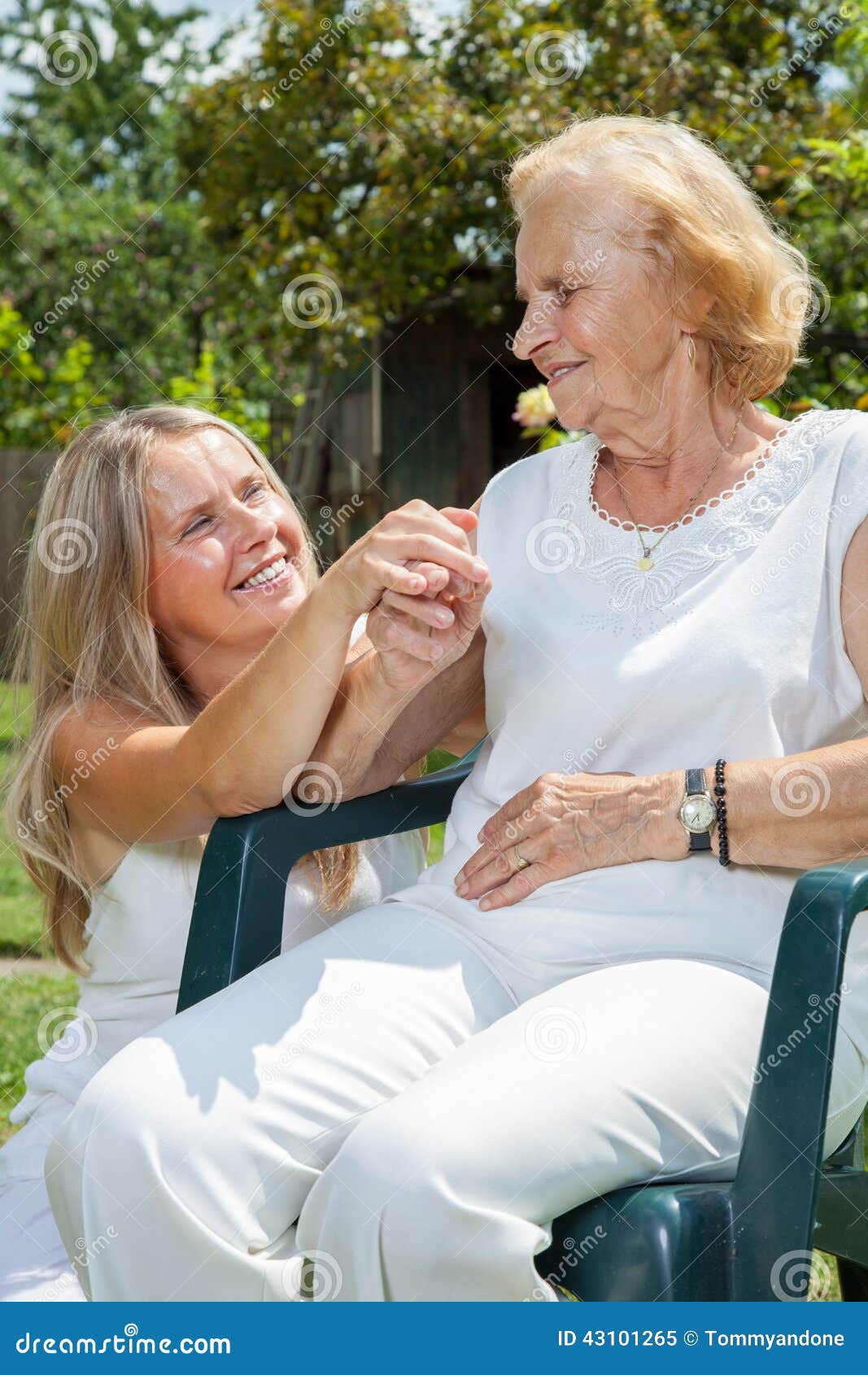 Providing care for elderly stock image. Image of female - 43101265