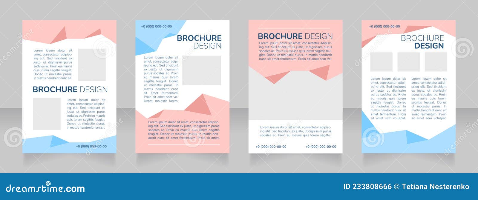 Providing Extra Help for Students Blank Brochure Layout Design Stock ...