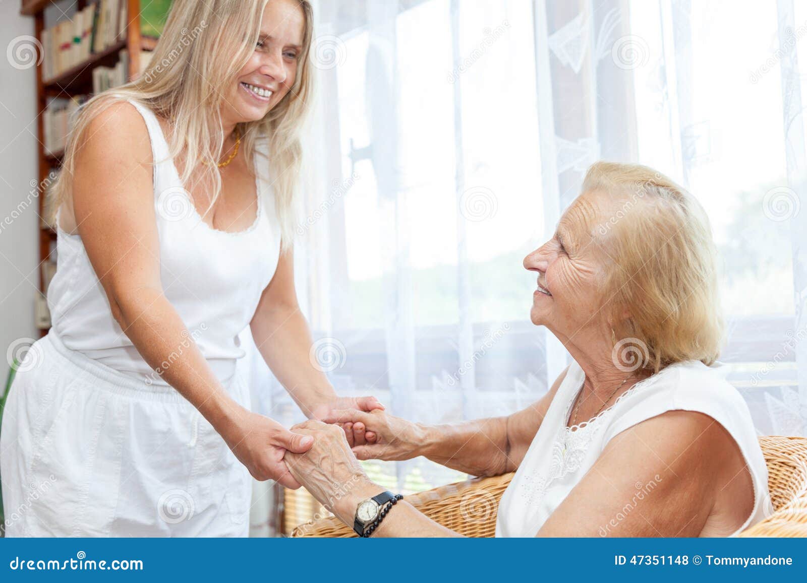 Providing Help and Care for Elderly Stock Photo - Image of health ...