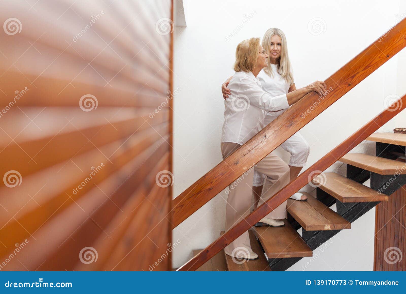 Providing Help and Support for Elderly Stock Image - Image of daughter ...