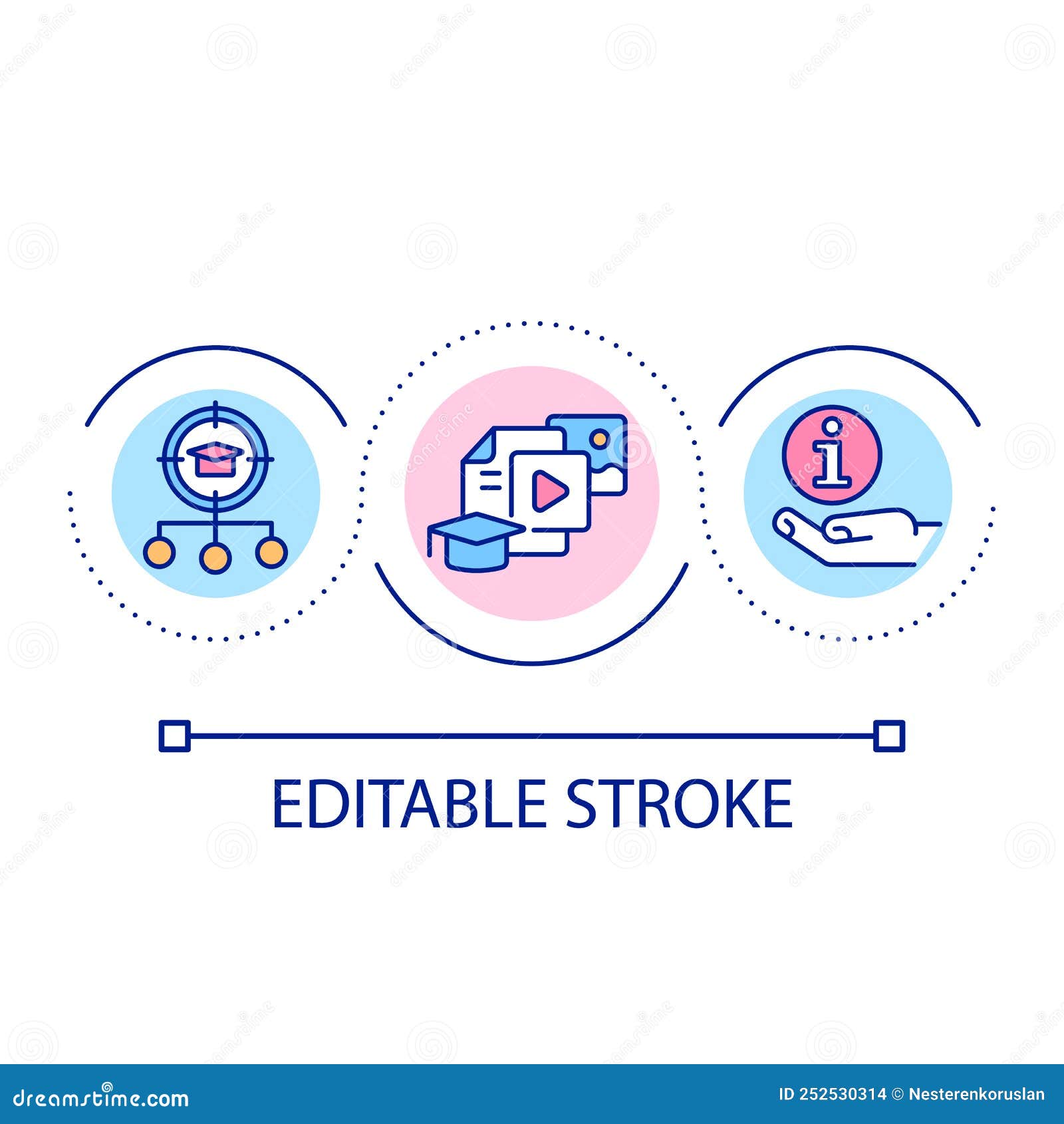 Providing Materials and Resources for Learning Loop Concept Icon Stock ...