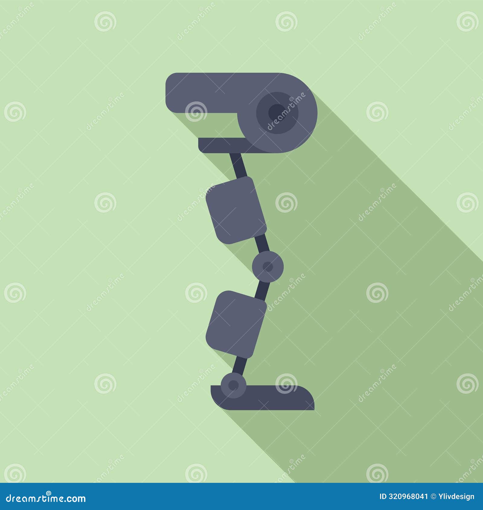 Exoskeleton Bionic Prosthetics Icons Set Vector Illustration ...