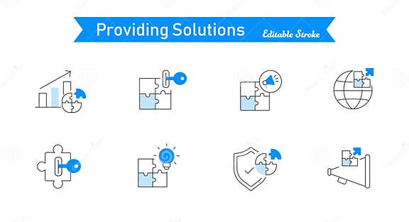 Professional Problem-Solving or Providing Solutions Icons for Your Next ...