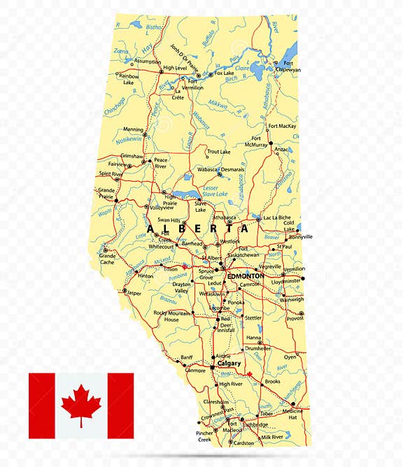 Province of Alberta Map stock vector. Illustration of quebec - 227306696